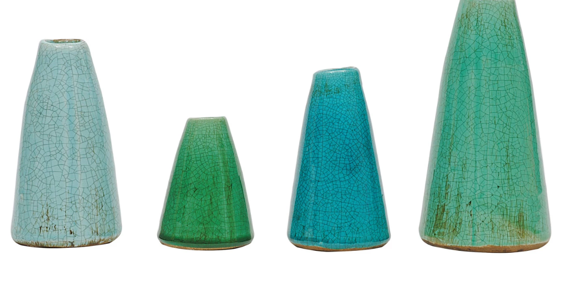 Terra Cotta Vases Aqua Color ( Assorted Sizes ) – Moxie On Second