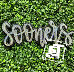 Cursive Sequin OU Sooners Patch – Moxie On Second